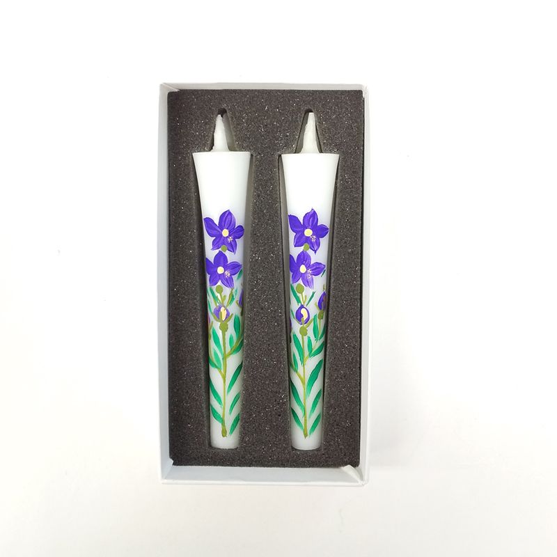 Hand-Painted Japanese Candles - Kikyo (Size 3 Set of 2) – LUXCRAS