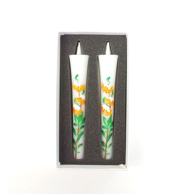 Hand-Painted Japanese Candles - Mitsumata (Size 3 Set of 2) – LUXCRAS