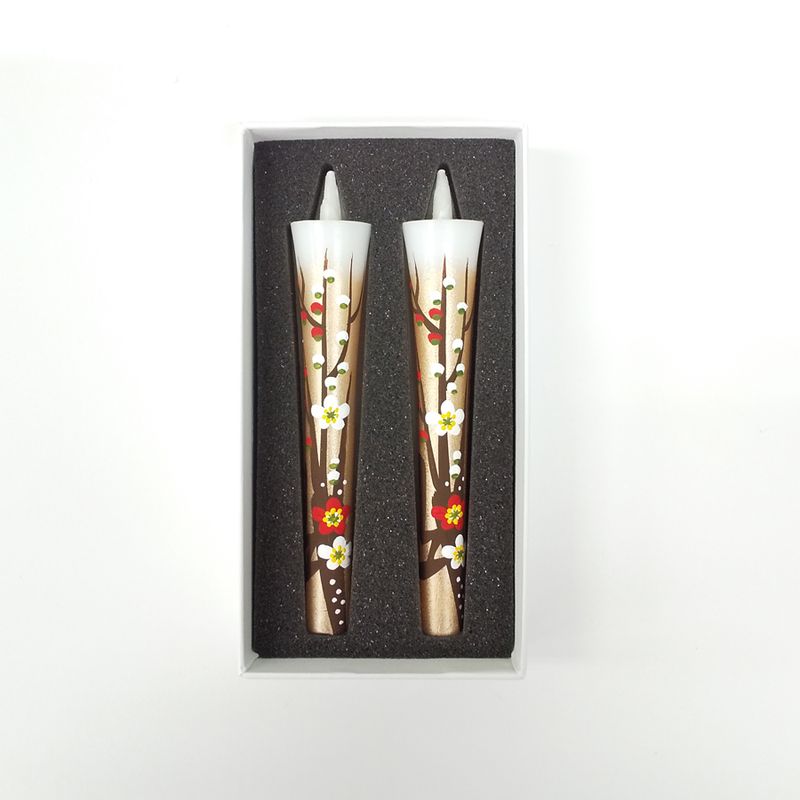 โคมเทียนญี่ปุ่นที่ลงสีด้วยมือ - ดอกบ๊องซ้อม (ไซส์ 3 ชุด 2 ชิ้น) – LUXCRAS